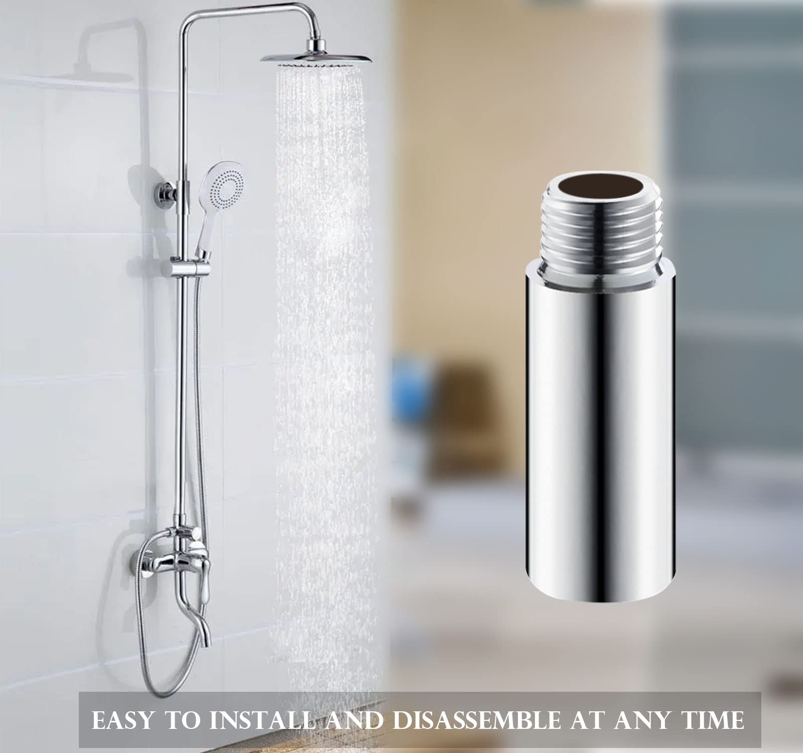 Shower Arm Extension Pipe Chrome Shower Arm Extension Fixed Length