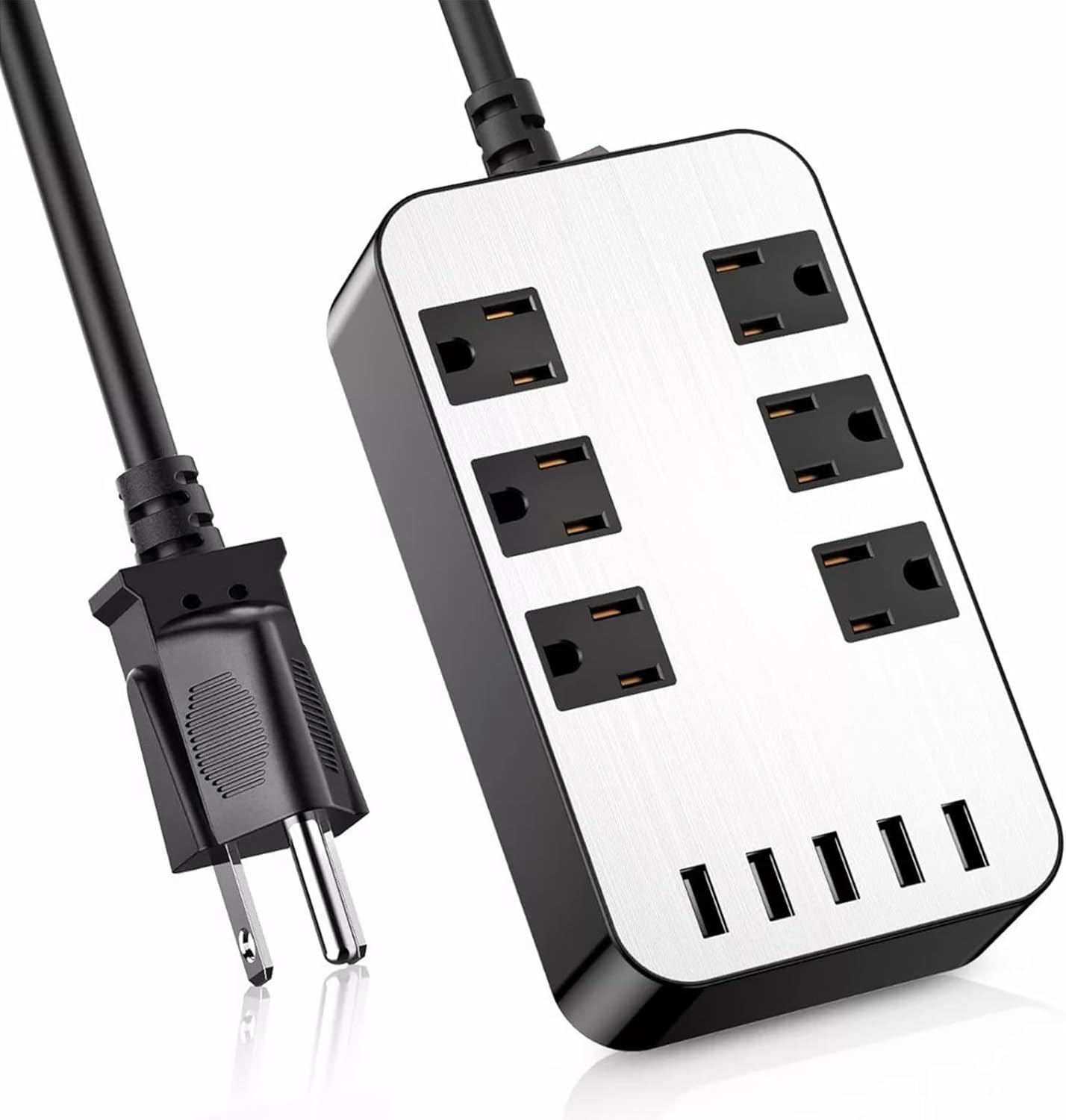 Ausein Regleta Multicontacto con 6 Tomas (15A) y 5 Carga Puertos USB(4 ...