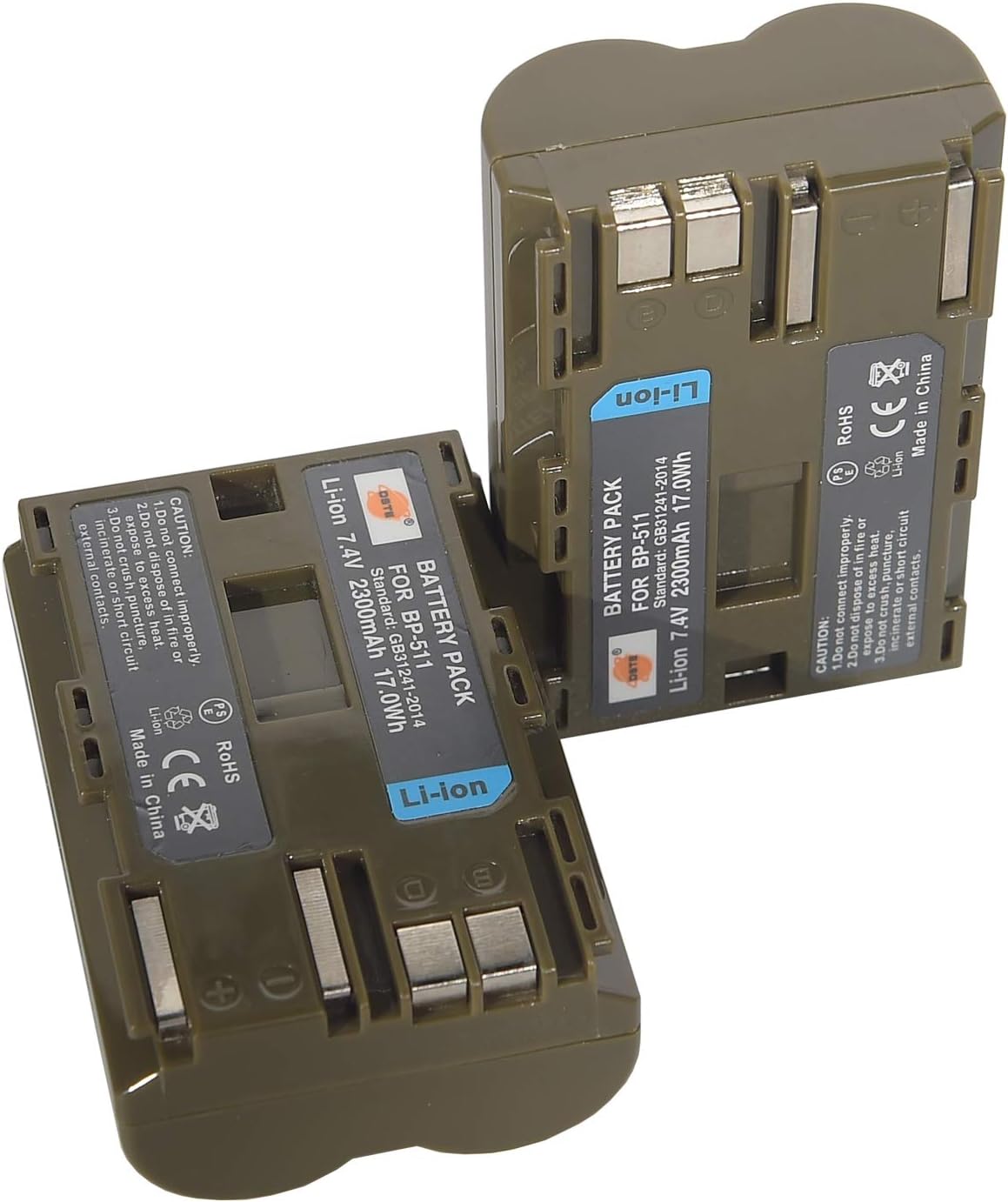 DSTE® 2pcs Rechargeable Battery for Canon BP-511, BP-511A: Amazon.co.uk ...