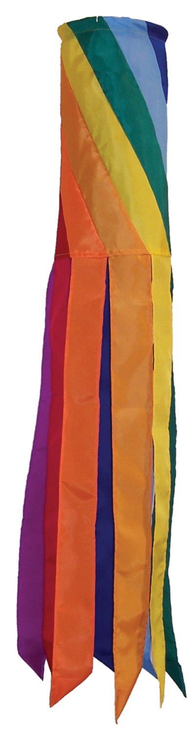 Amazon.com : In the Breeze Rainbow Diagonal Windsock,8" W x 60" H,4153 ...