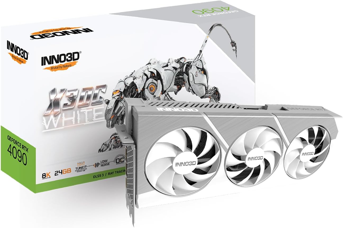 Inno3D GeForce RTX 4090 X3 OC White, 24576 MB GDDR6X : Amazon.co.uk ...