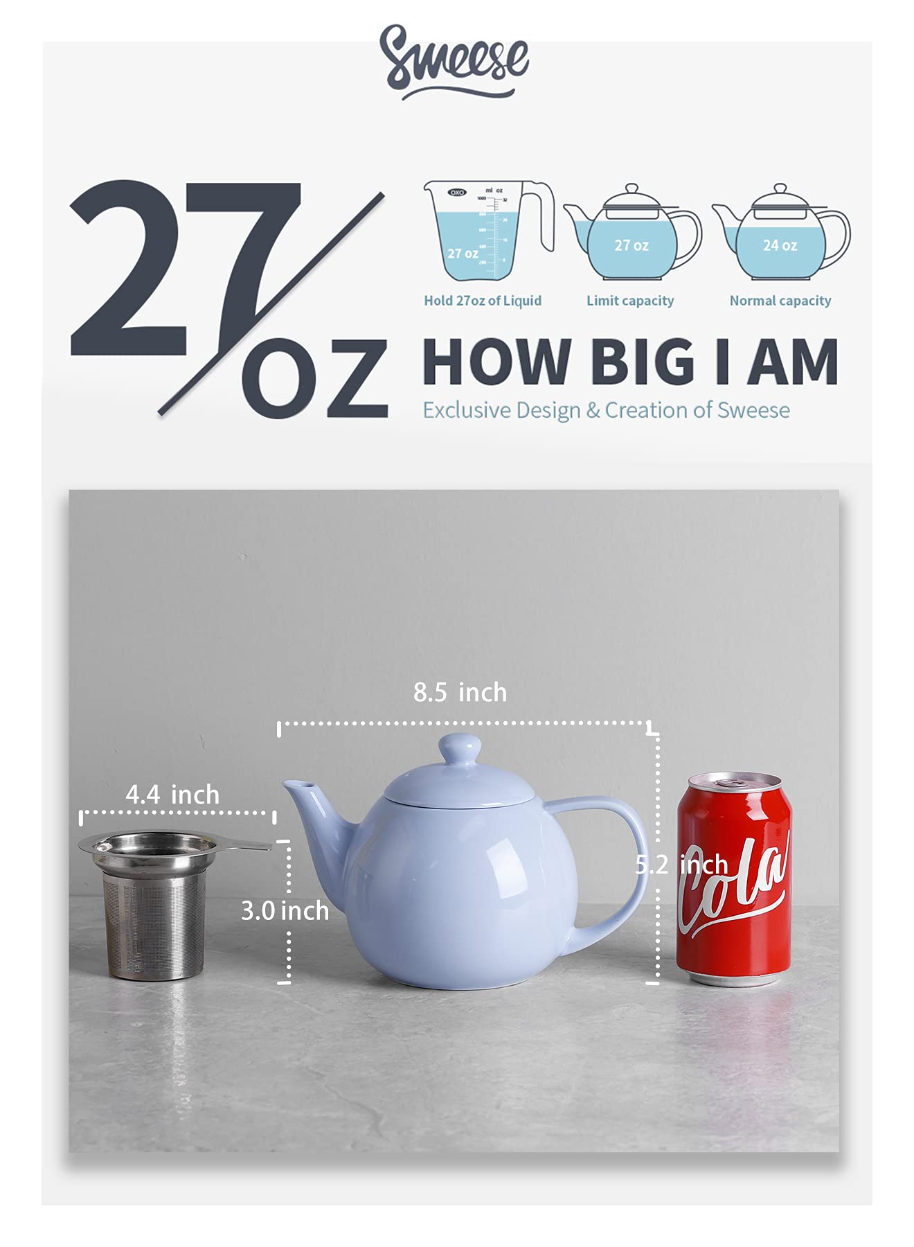 Snapklik.com : Sweese Teapot, Porcelain Tea Pot