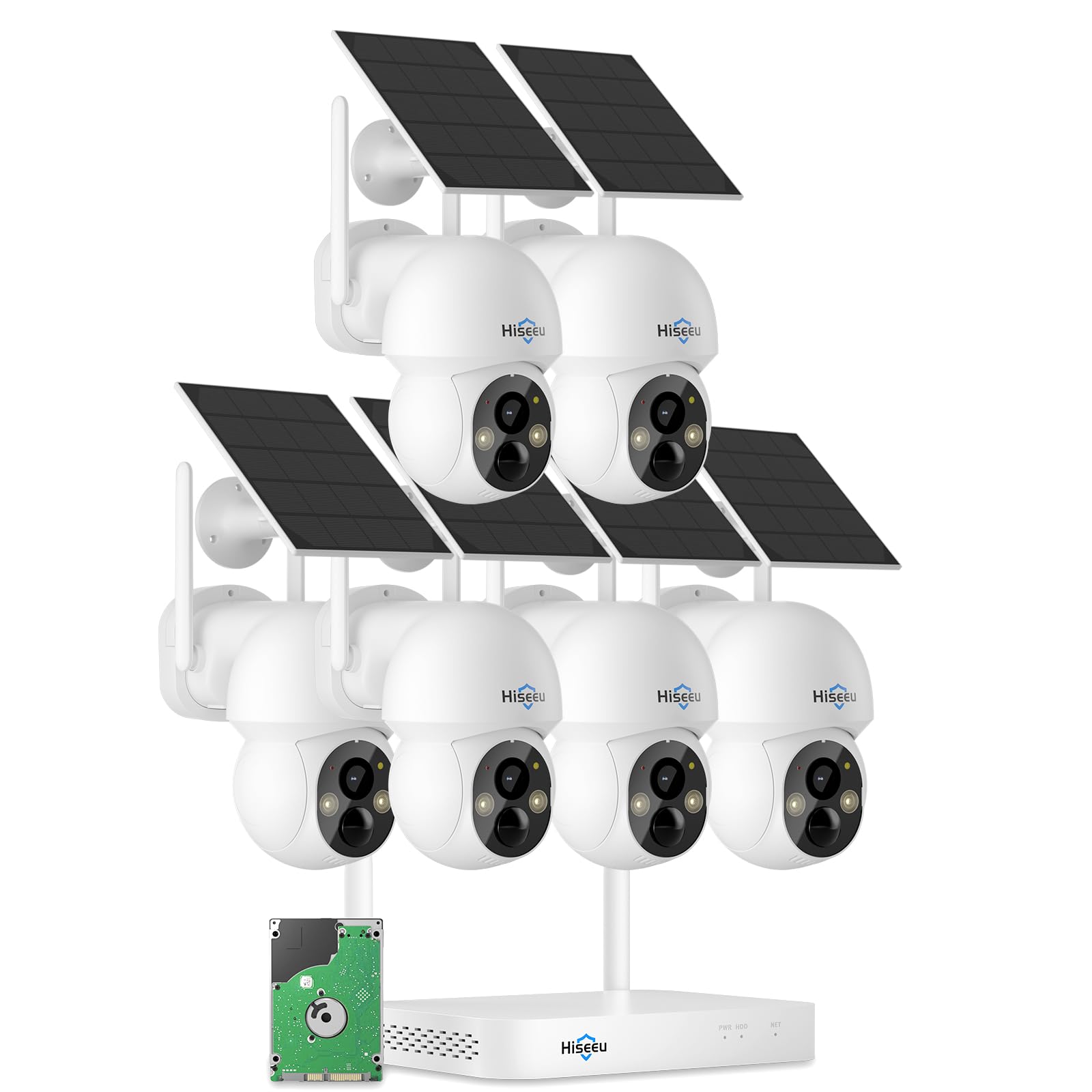 Amazon.com : Hiseeu Solar Camera Wireless Outdoor, Home Security Camera ...