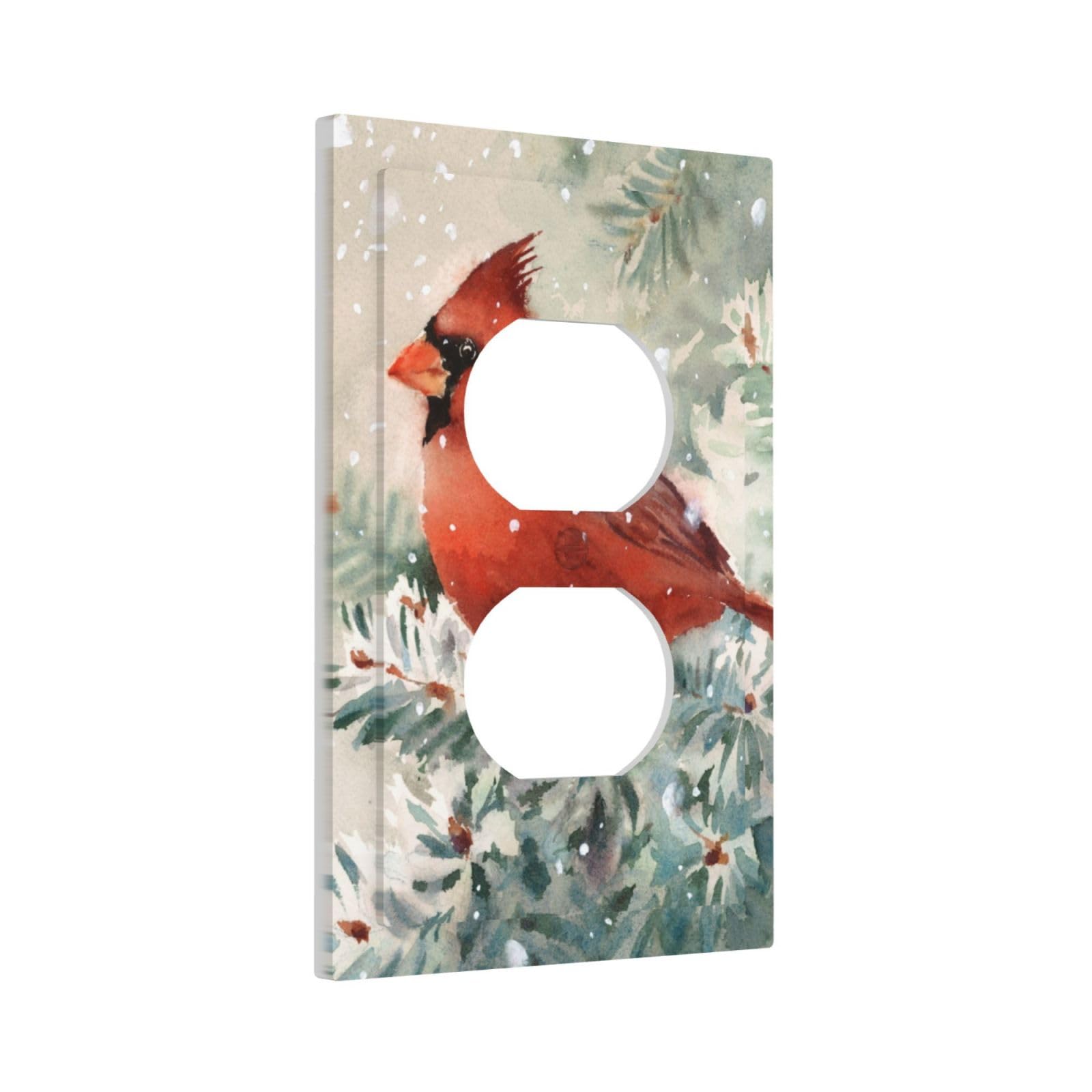 Snapklik.com : VunKo Duplex Device Receptacle Winter Cardinal Bird ...