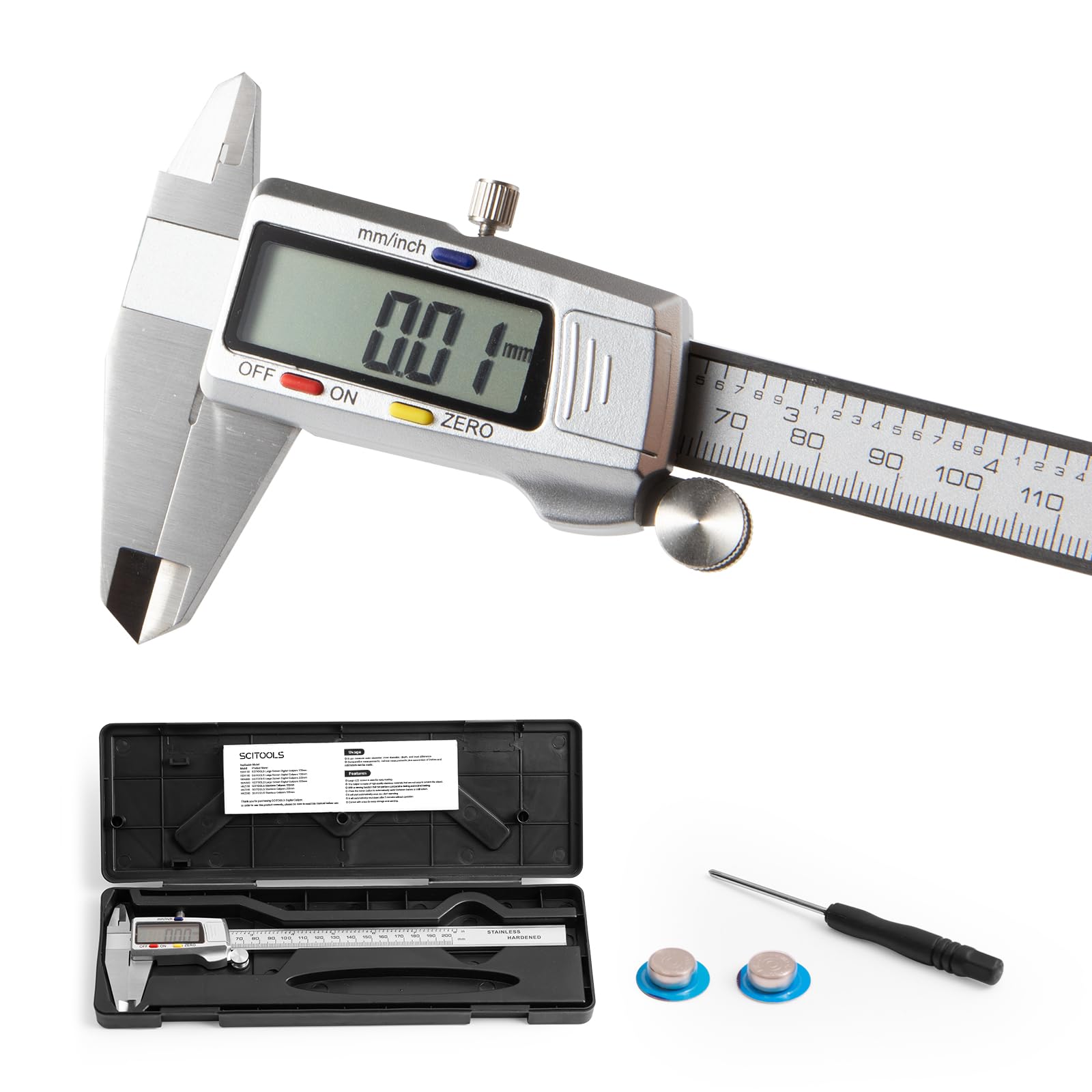 Snapklik.com : SCITOOLS Digital Caliper 0-8 Measuring Tool