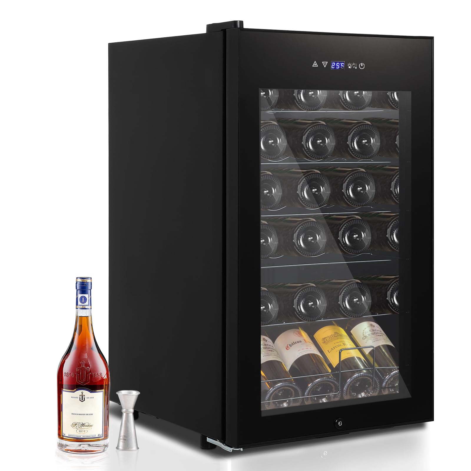 Amazon.com: AsyPets Wine Cooler Refrigerator 24 Bottles Compressor ...