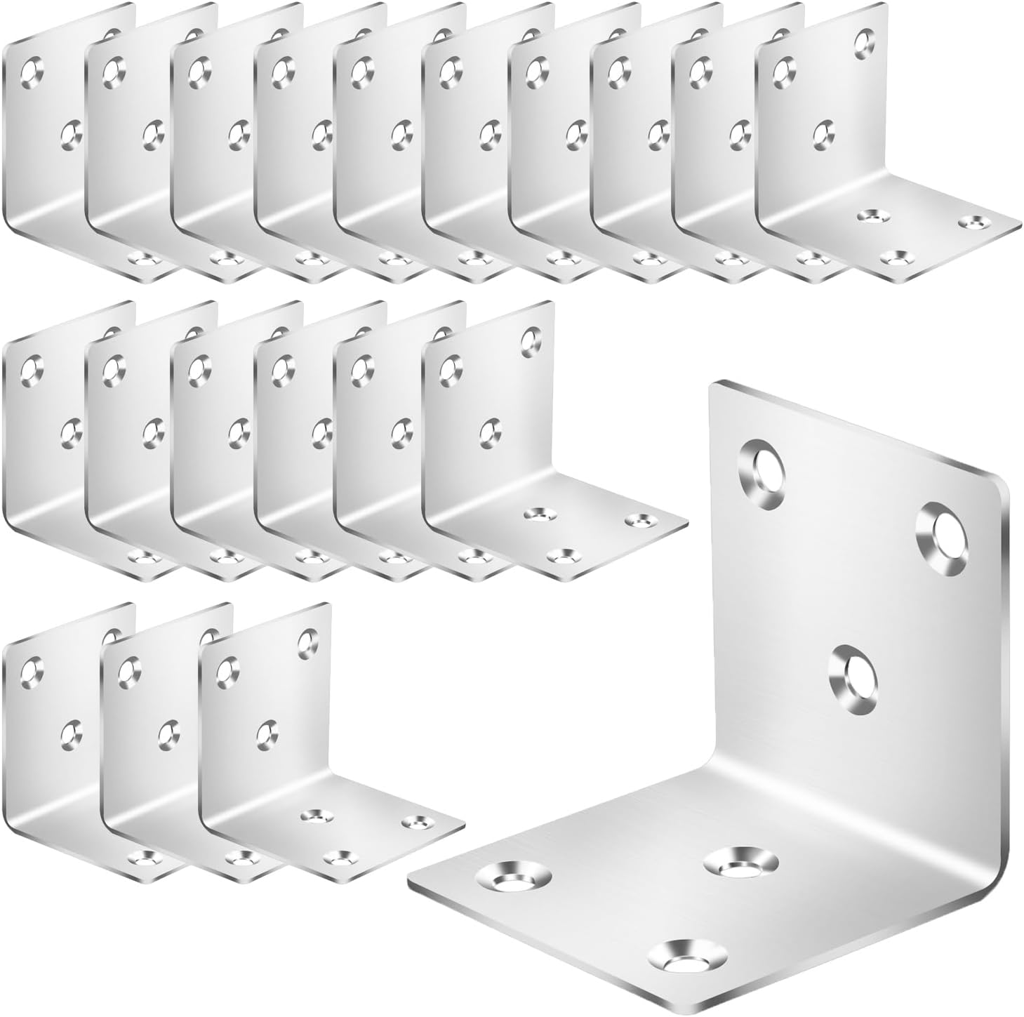 Amazon.com: 20 PCS Corner Brace 2 X 2 Inch Stainless Steel L Brackets ...