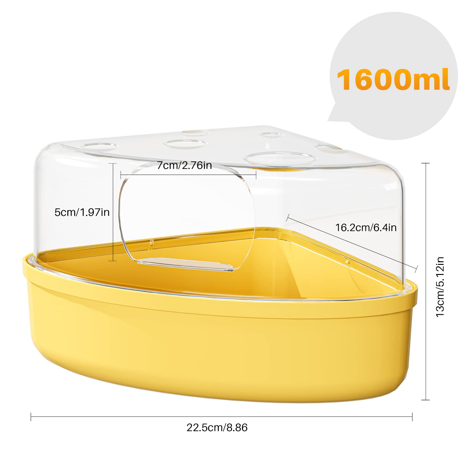 Snapklik.com : BUCATSTATE Hamster Sand Bath Box - Transparent Critters ...