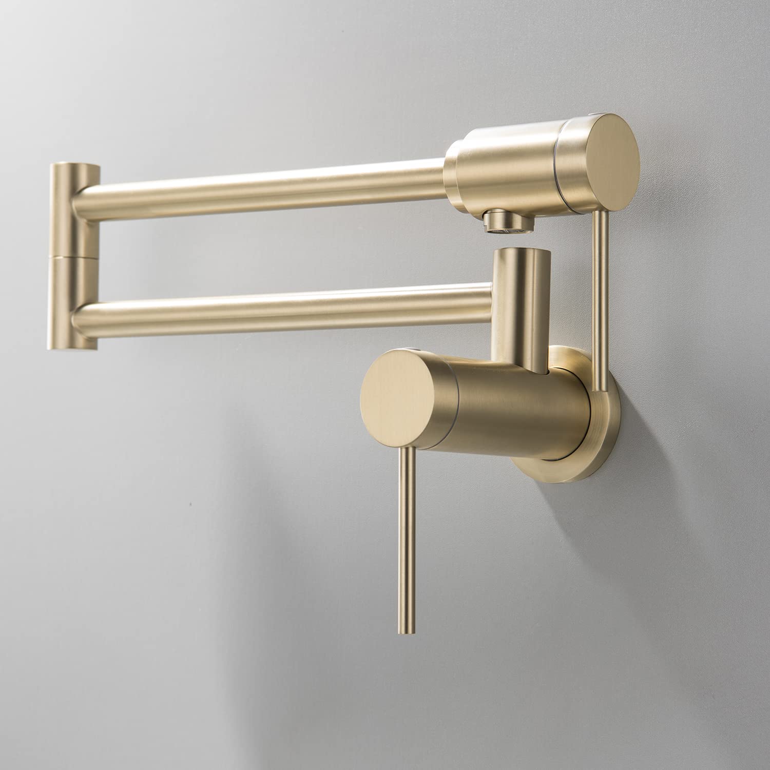 MR. FAUCET Wall Mount Kitchen Pot Filler Faucet 360?? Swivel Folding ...