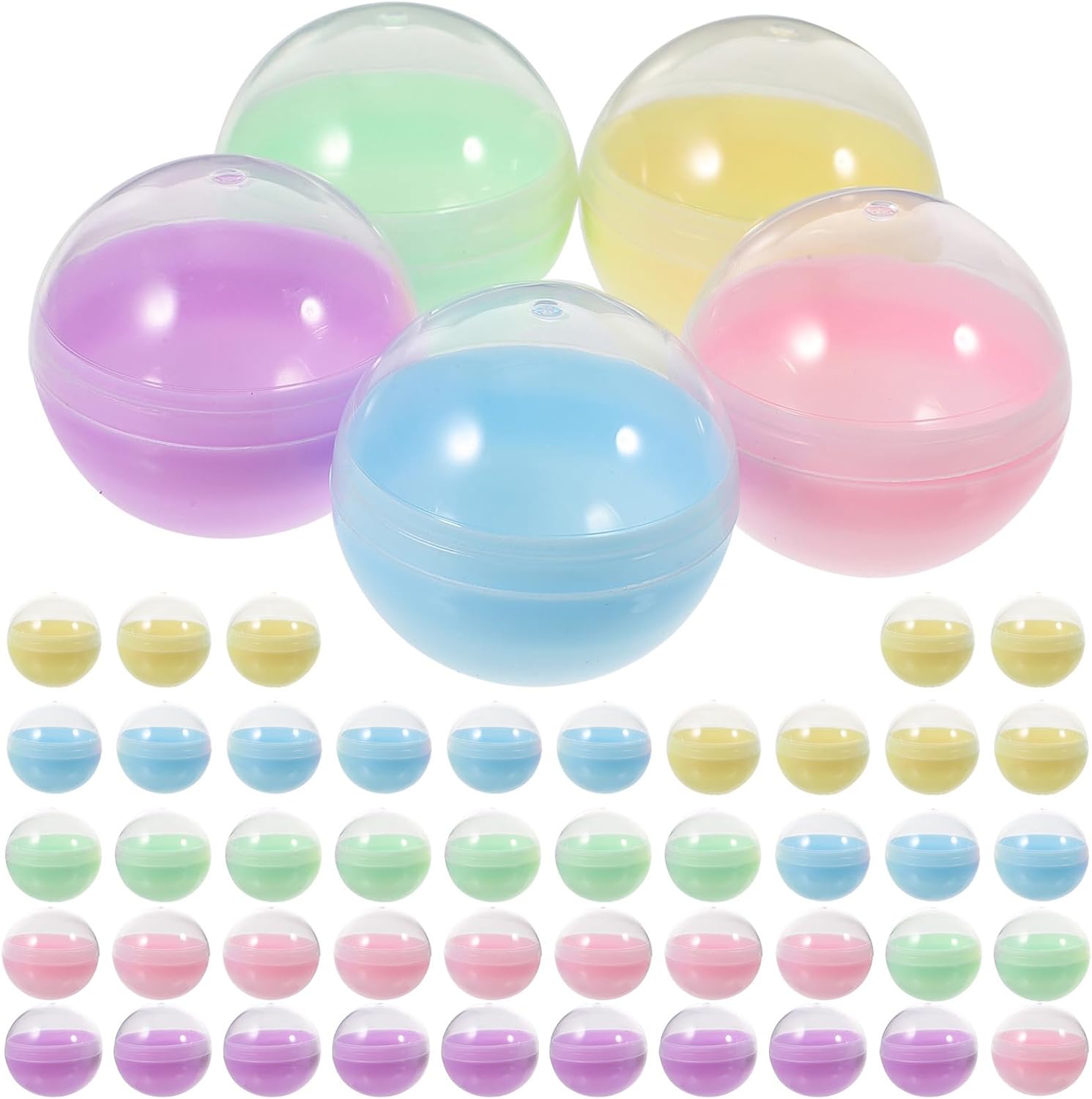 Amazon.com: Toyvian 50pcs Vending Machine Capsules, 2 Inch Empty Round ...