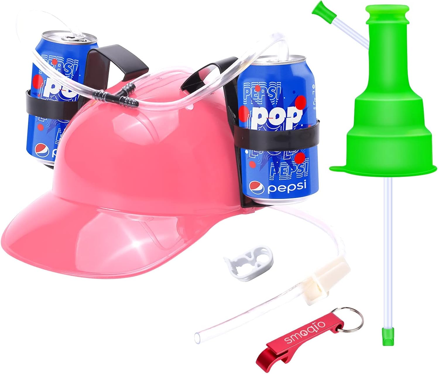Amazon.com: SMOQIO Soda Hat with Beer Funnel，2 in 1 Bottle Mouth Beer ...