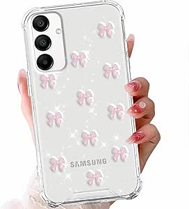Amazon.com: Zrutru Pink Bow Phone Case for Samsung Galaxy S24 Ultra 5G 6.8",Kawaii 3D Bowknot ...