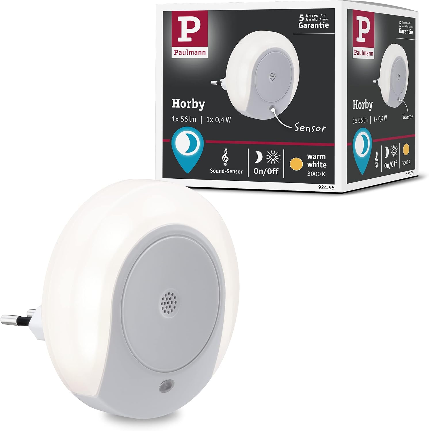 Paulmann 92495 LED Stecker Nachtlicht Horby rund 0,4 Watt mit ...