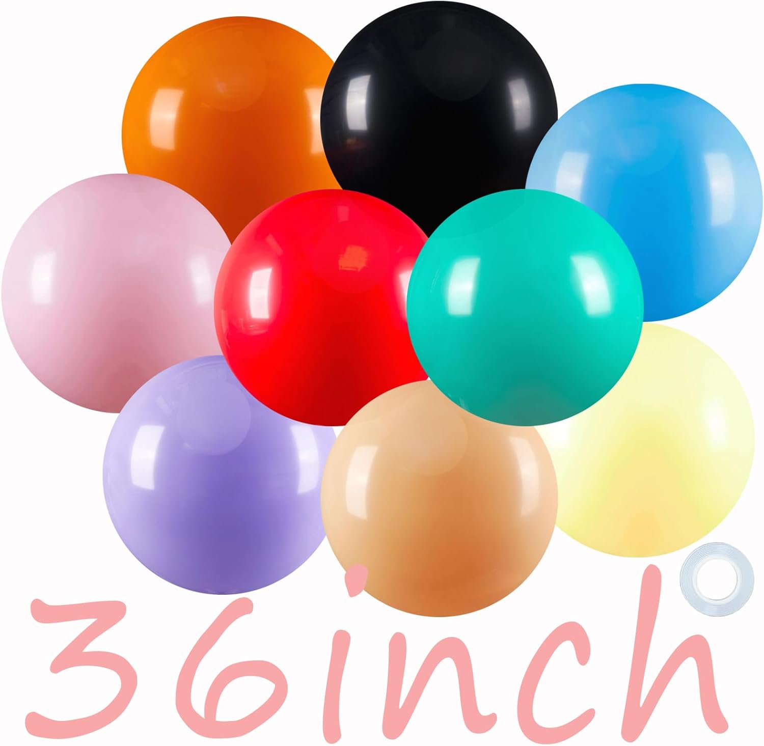 Amazon.com: Hyballustw 36inch Balloons, 9Pcs Large Balloons 36inch ...
