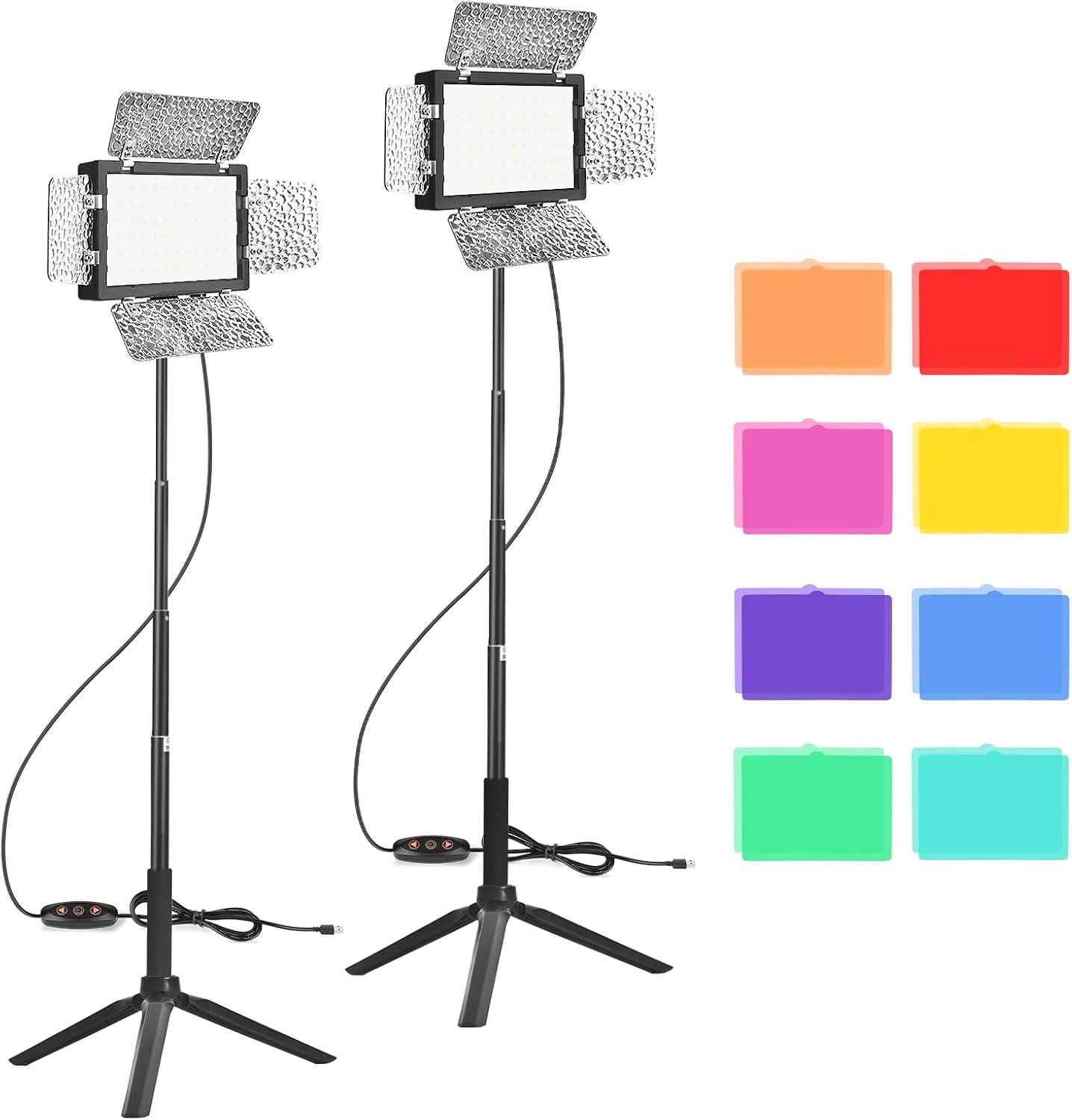 Upgraded 2 Packs LED Video Light, EMART Dimmable Studio Lights With ...