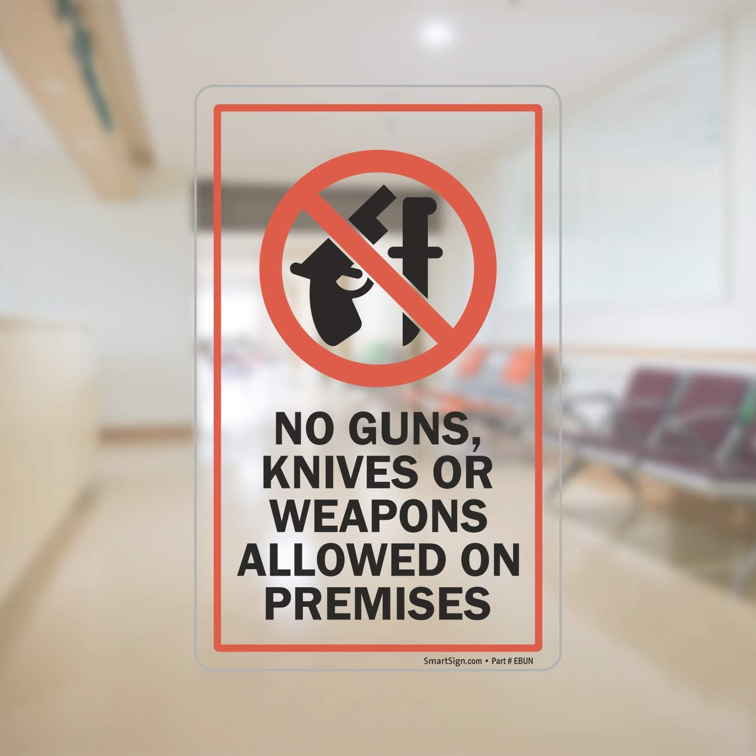 Amazon.com: No Firearms and Weapons Allowed Property Sticker Sign ...
