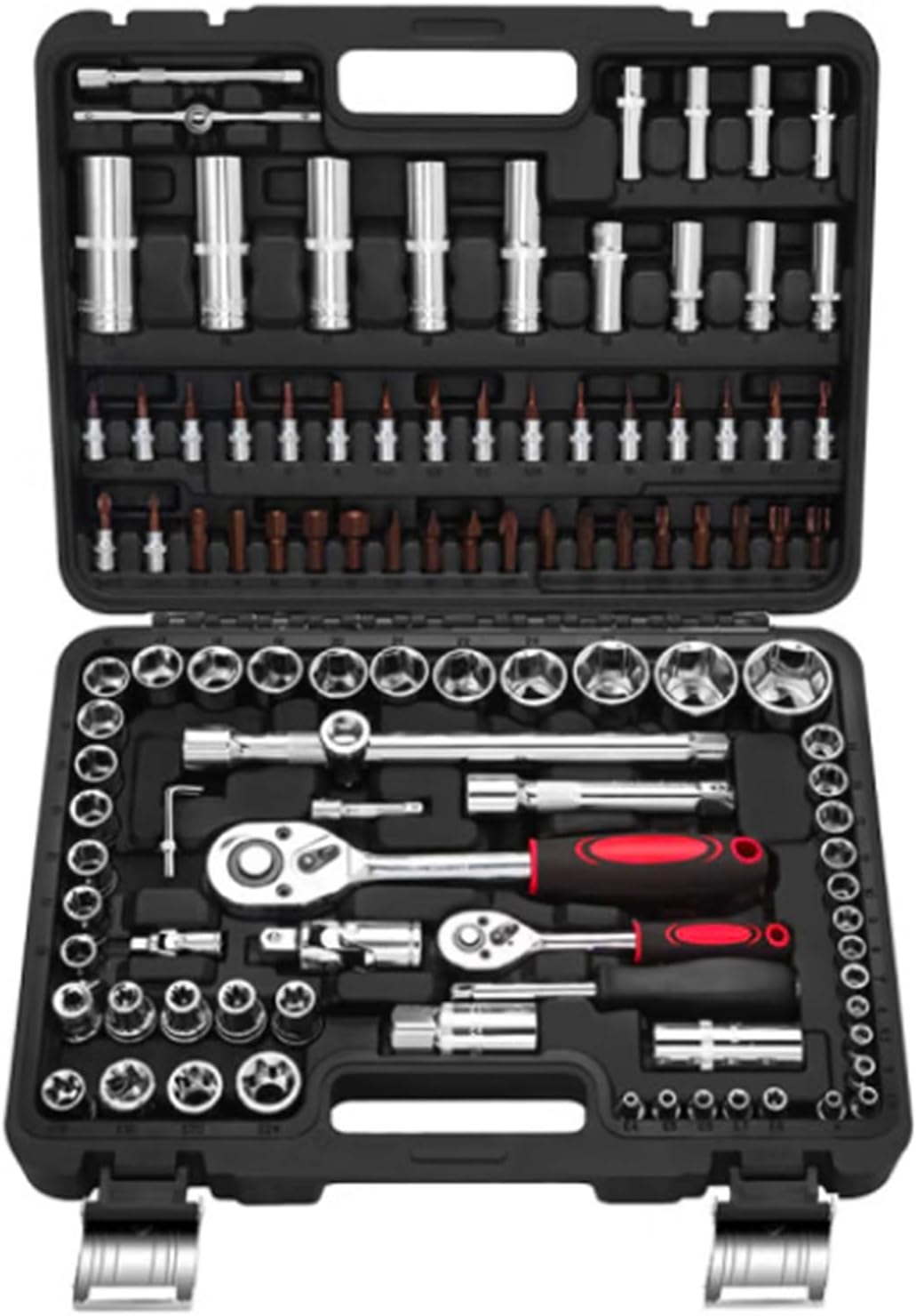 Amazon.com: 108 Piece Drive Socket Wrench Set, Mechanics Tools Kit and ...