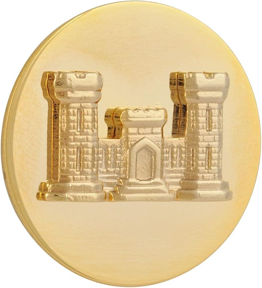 Amazon.com: Army Engineer Branch Insignia Enlisted with US Insignia ...