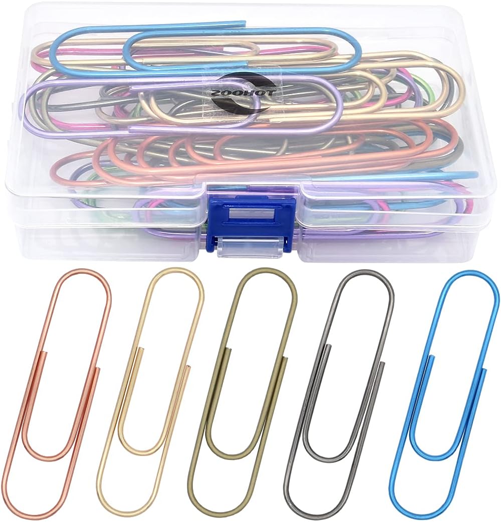 4 Inches Extra Large Paper Clips – Cute Paperclips Bookmark for Office ...
