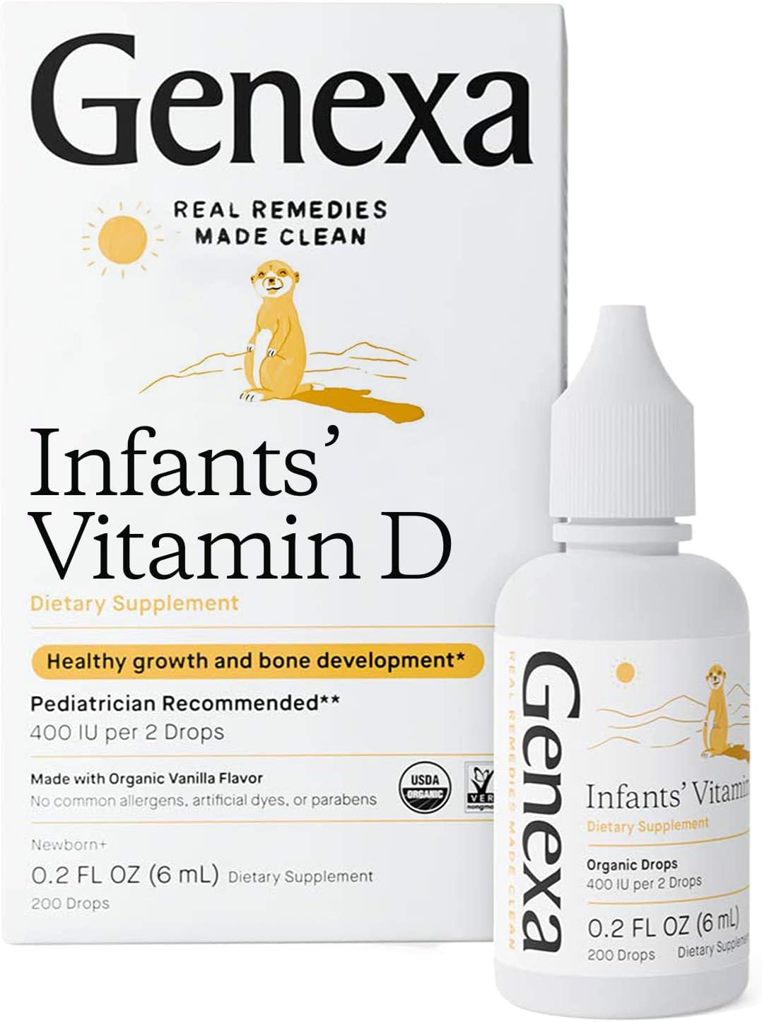Amazon.com: Genexa Infants’ Vitamin D Drops - 90 Servings - Promotes ...