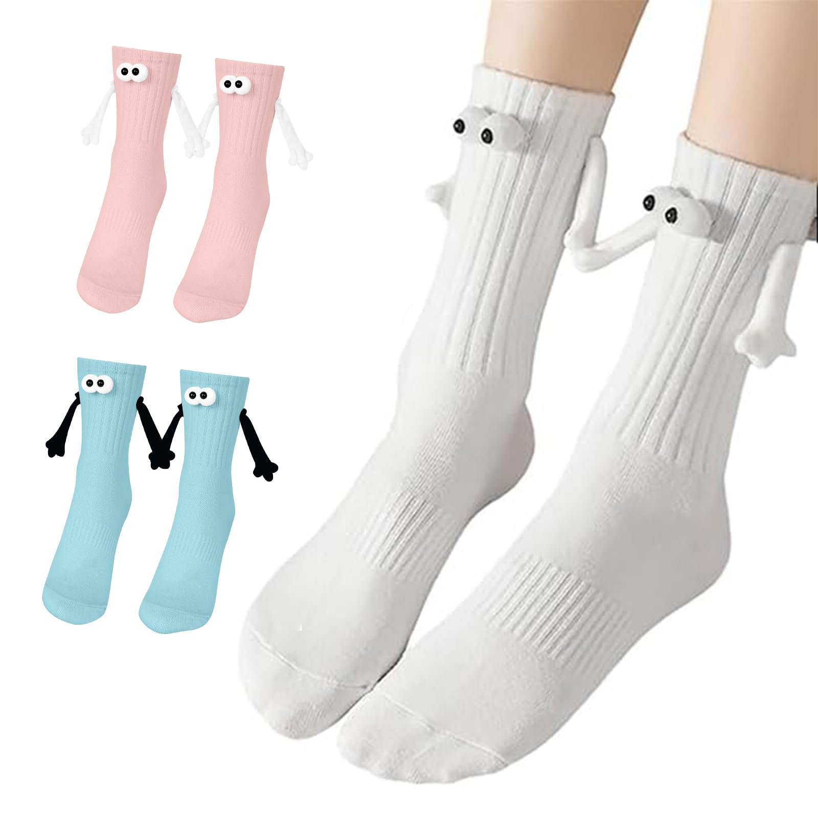 Amazon.com: T Legend 3 Pairs Magnetic Holding Hands Socks Novelty Funny ...