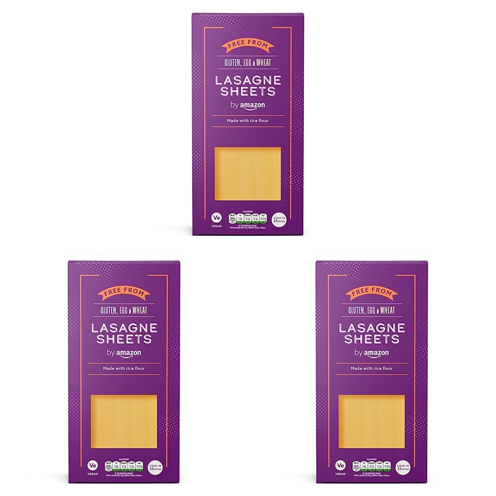 by Amazon Free From Lasagne Sheets, 250g (Pack of 3) : Amazon.co.uk ...