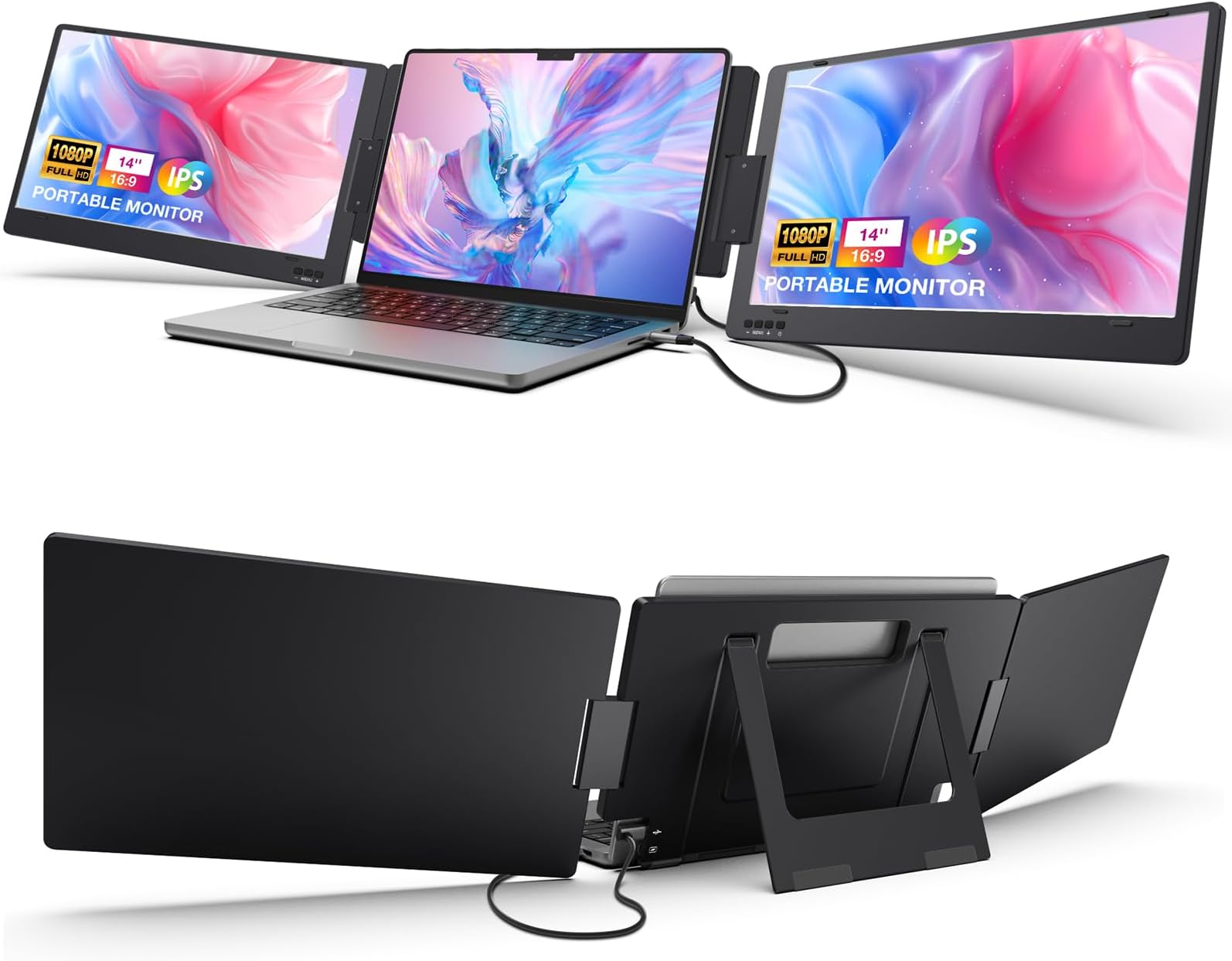 Amazon.com: InnoView Laptop Screen Extender 15.6" Dual Monitors Stacked ...