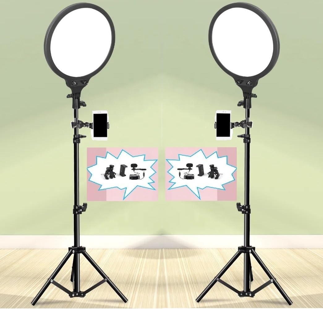 FKU [Pack of 2] NEEPHO PL-26CM Led Round Panel Light Video Light with ...