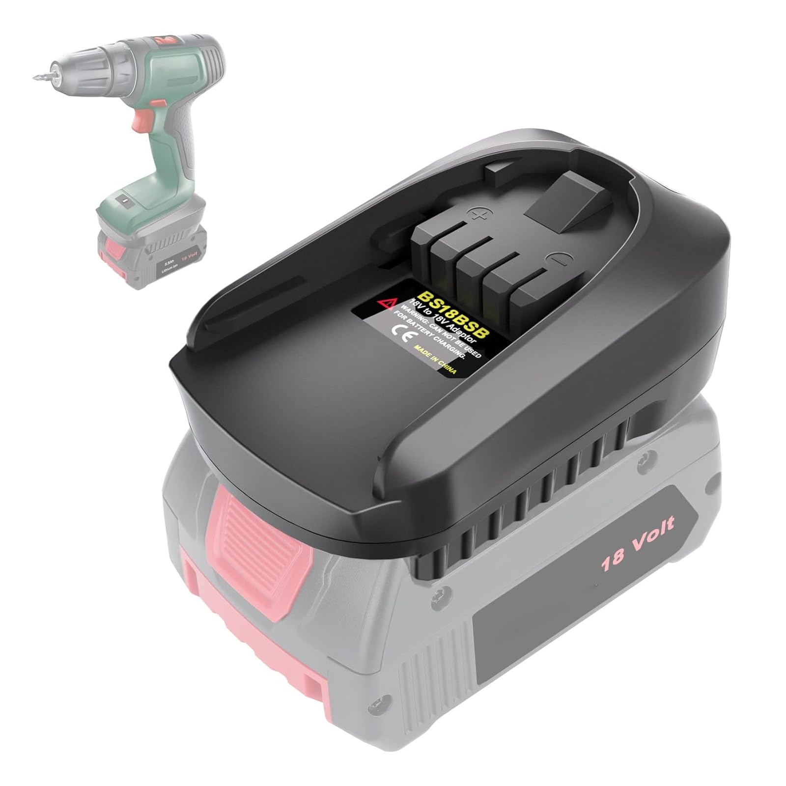 BS18BSB battery adapter, compatible for Bosch 18V GBA power tools and ...