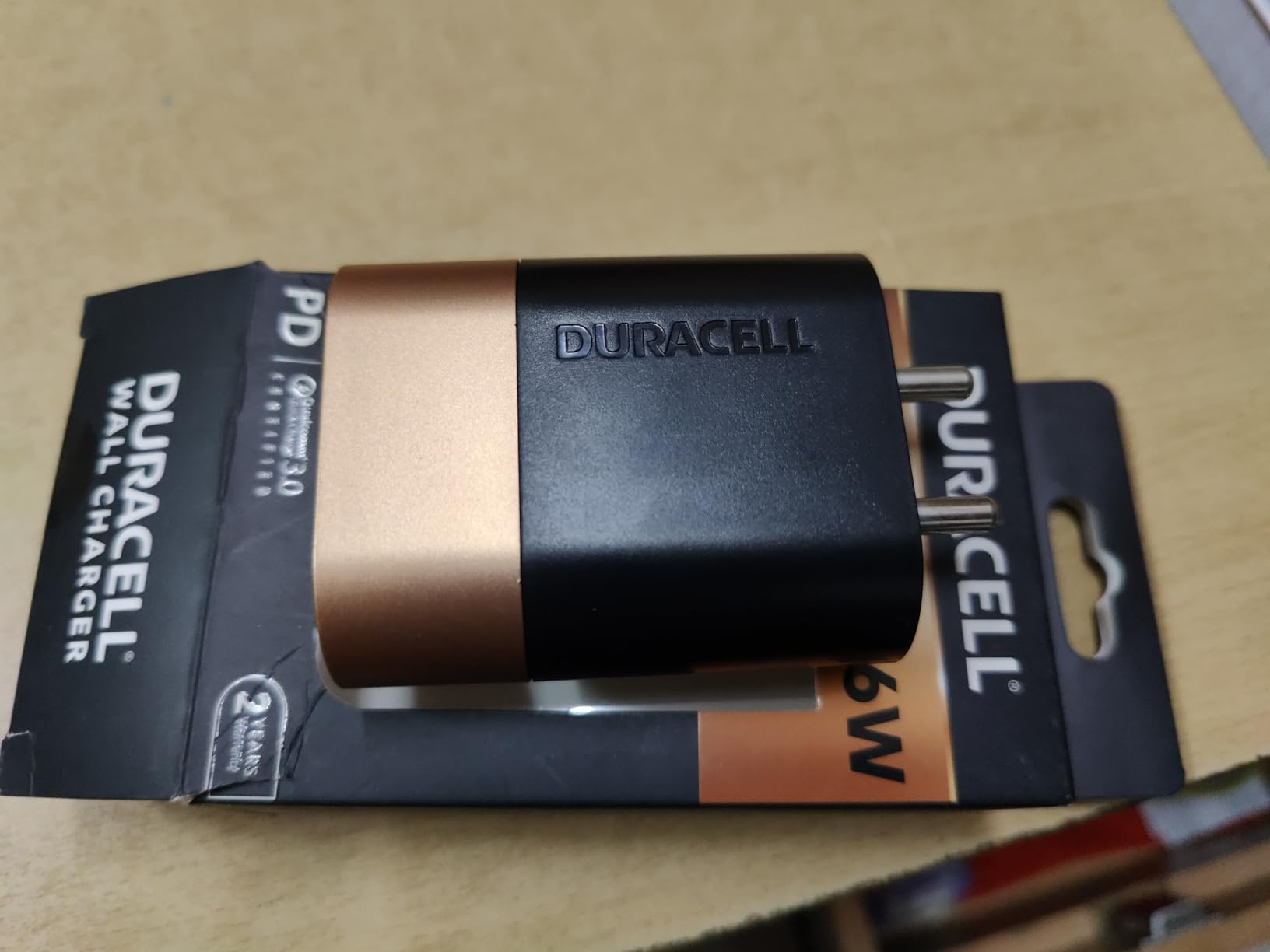 DURACELL 36 Watts Fast Wall Charger Adapter, Type C Power Delivery & QC ...