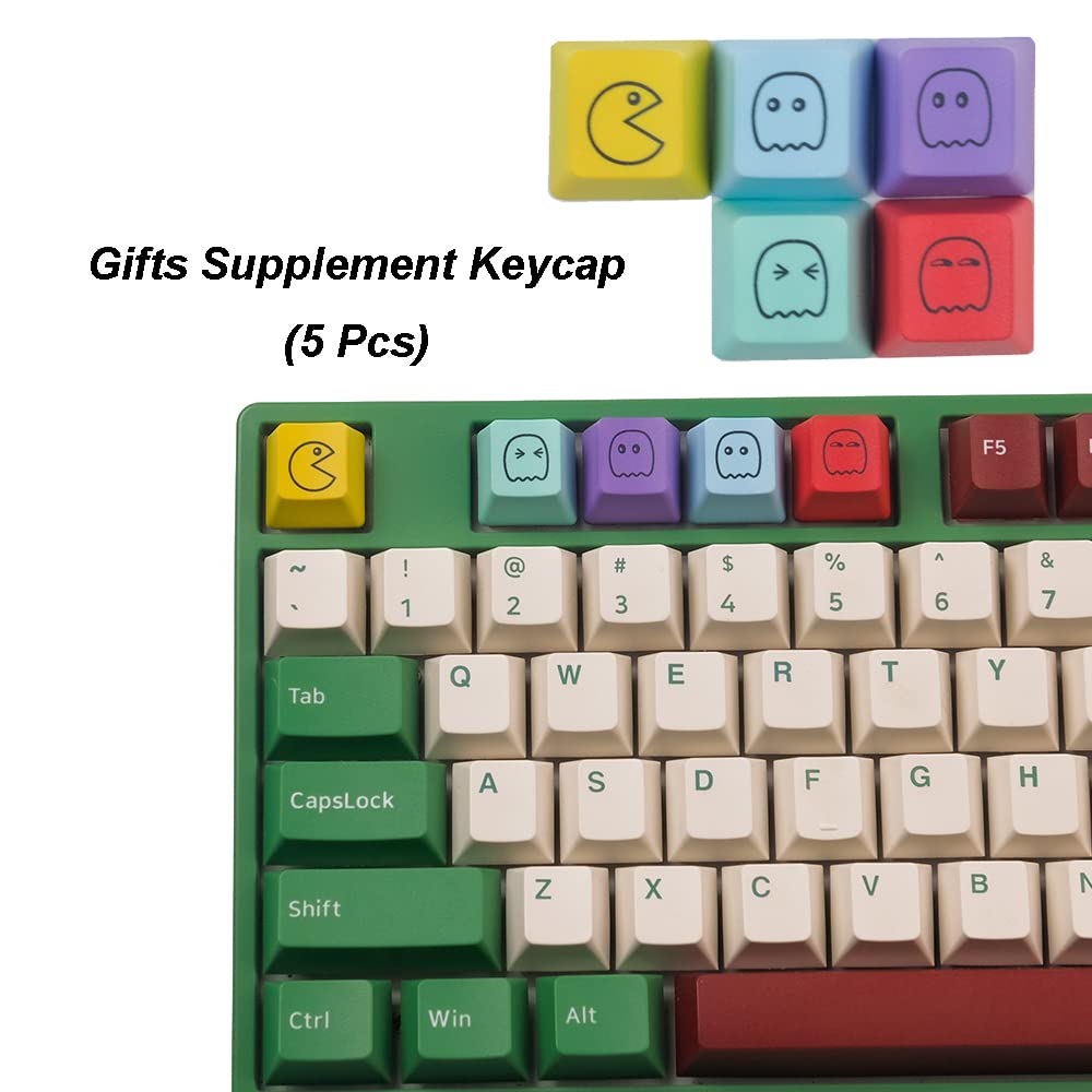 Buy 5Pcs R4 Pac-Man Keycap & 61 Keycaps Set, 60 Percent PBT Backlit ...