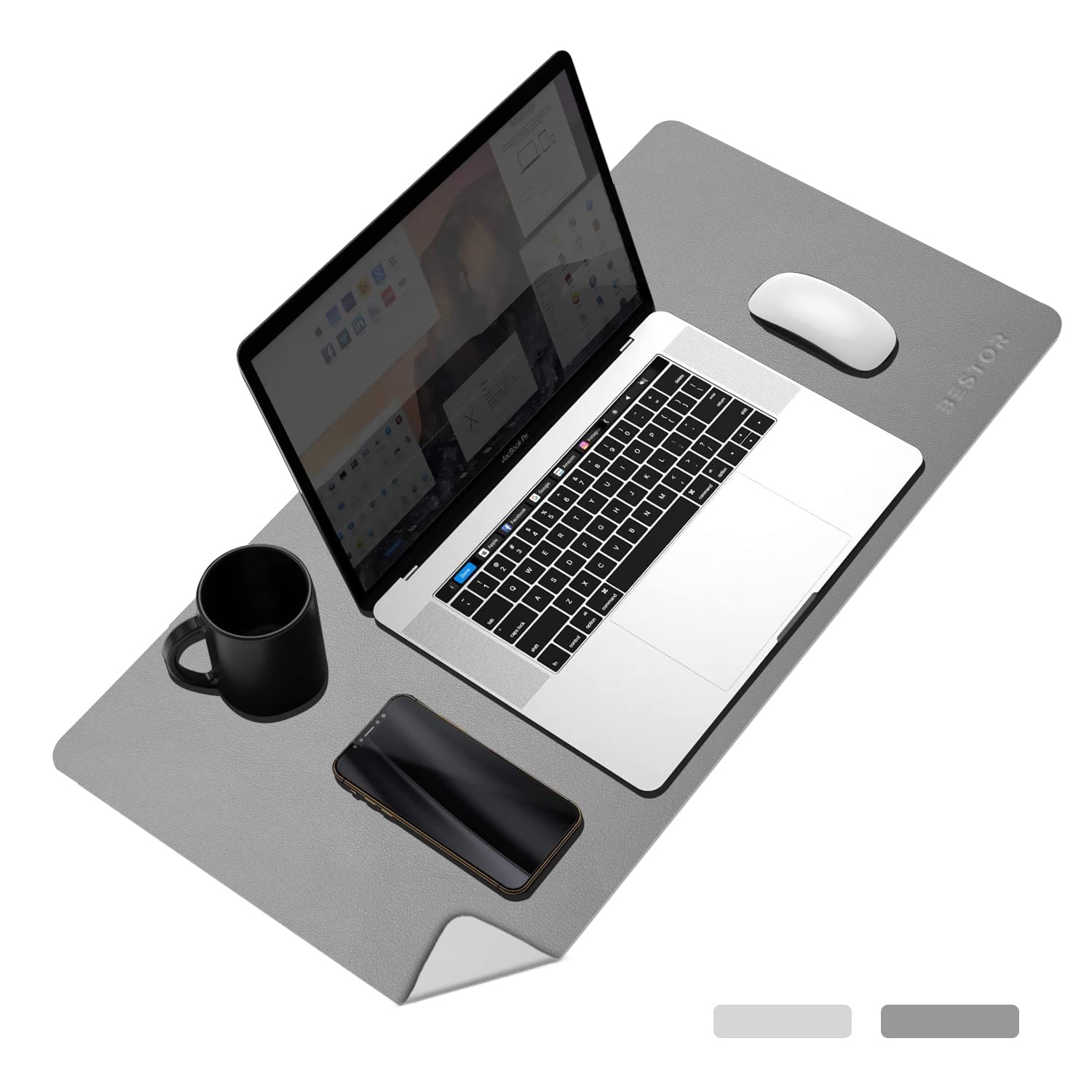 BESTOR® Multifunctional Office Desk Mouse Pad, Ultra Thin Waterproof PU ...