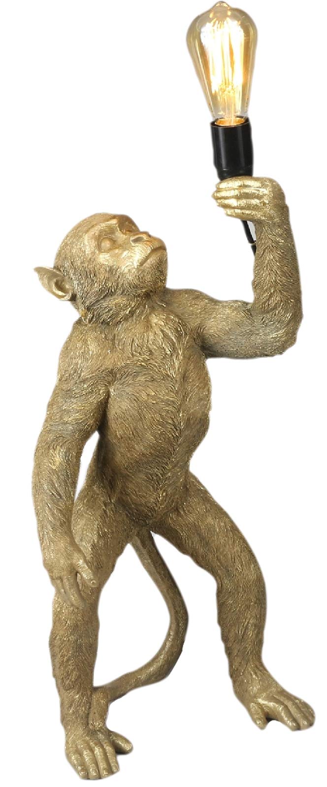 Middle-England 60cm Gold Monkey Table Lamp Standing Chimpanzee Desk ...