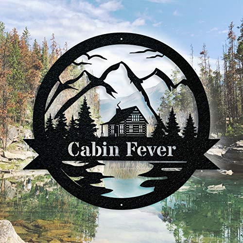 Cabin Decor, Cabin Sign, Camp Sign, Christmas Gift For Him, Metal Name ...