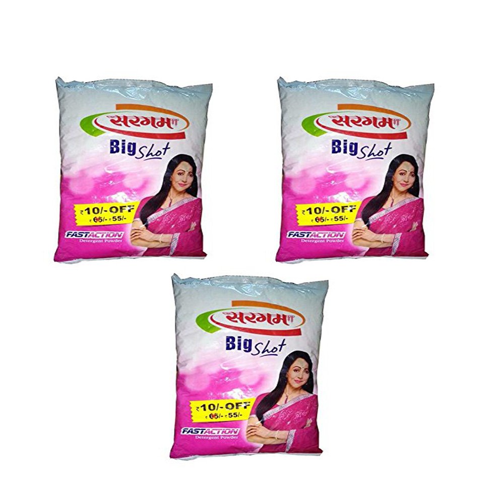 Sargam Big Shot Fast Action Detergent Powder 1kg Pack of 3 (SARGAM-002 ...