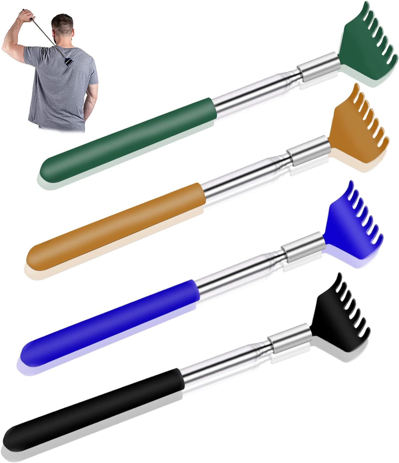 Amazon.com: WILNIRY 4 Pack Extendable Back Scratcher for Men and Womens ...