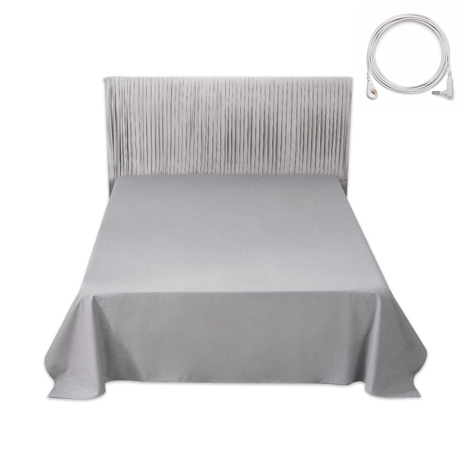 Amazon.com: Queen Grounding Flat Sheet with Silver Fiber, Conductive ...