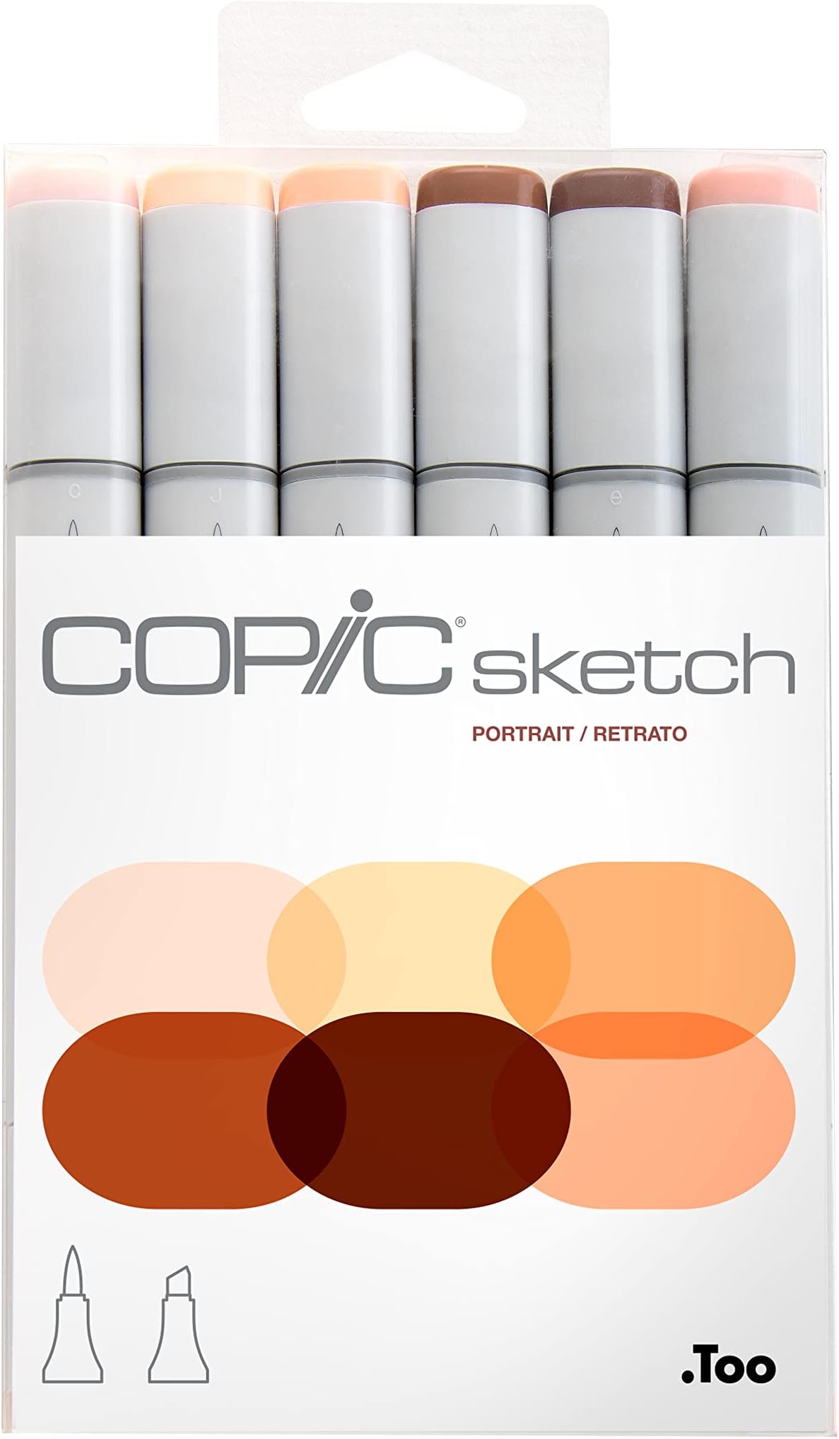 Amazon.com: Copic Sketch, Alcohol Markers, 6pc Set, Portrait