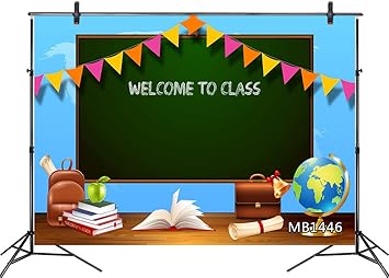 Amazon.com : LB 5x3ft Welcome to Class Backdrop Course Online Teaching ...
