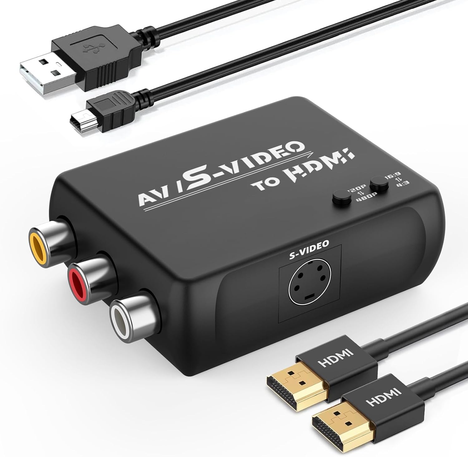 Amazon.com: HTDYOO RCA Svideo to HDMI Adapter, Support 4 : 3/16 : 9 ...