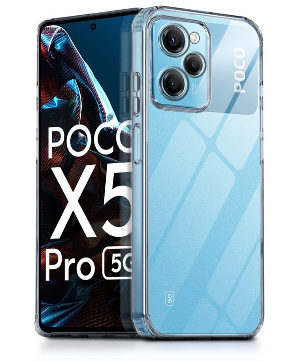 kalgidhar e com Back Cover for Poco X5 Pro 5G (Silicon | Transparent ...