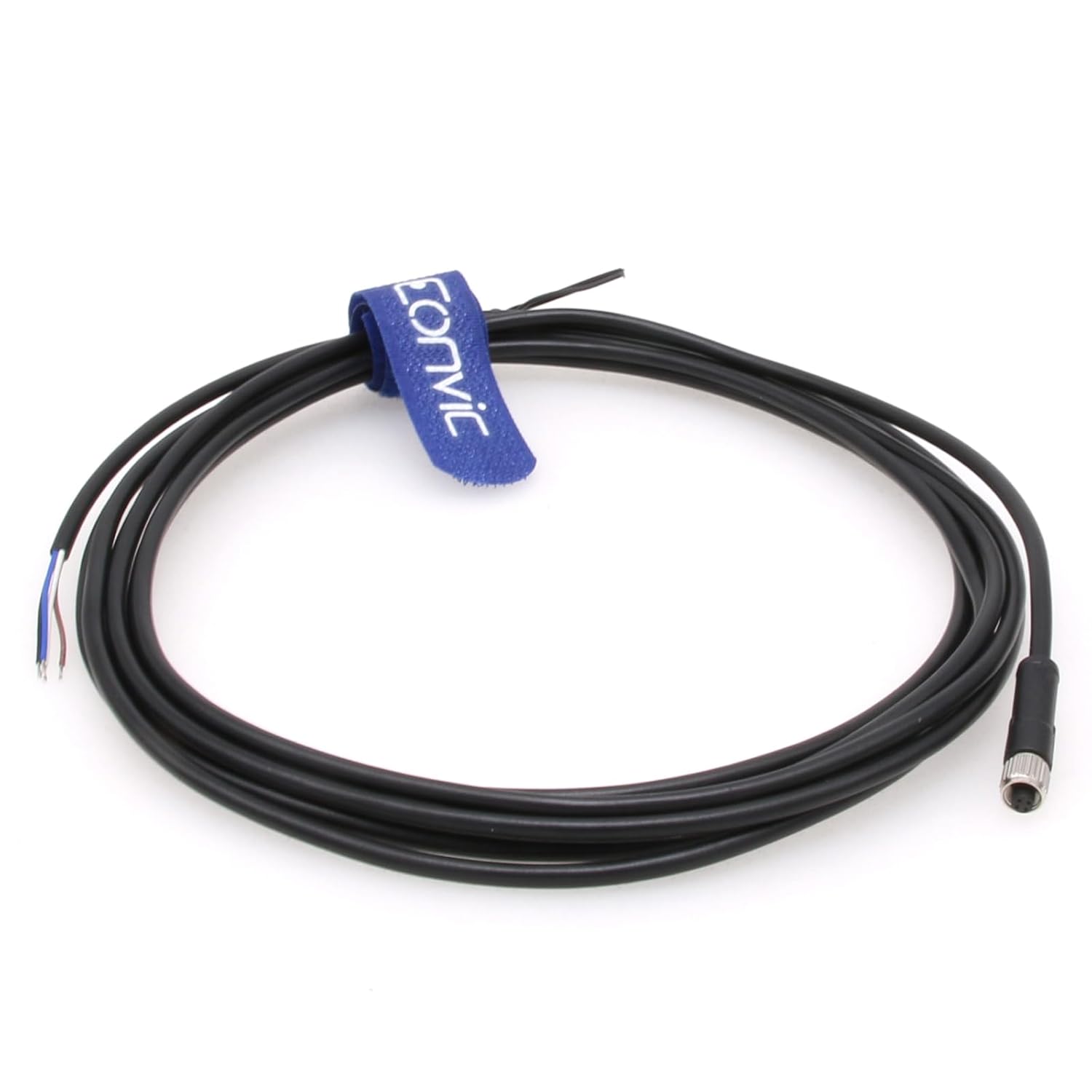 Eonvic Industrial M5 A-Code 4 Pin Female Connector to Open End Moulded ...