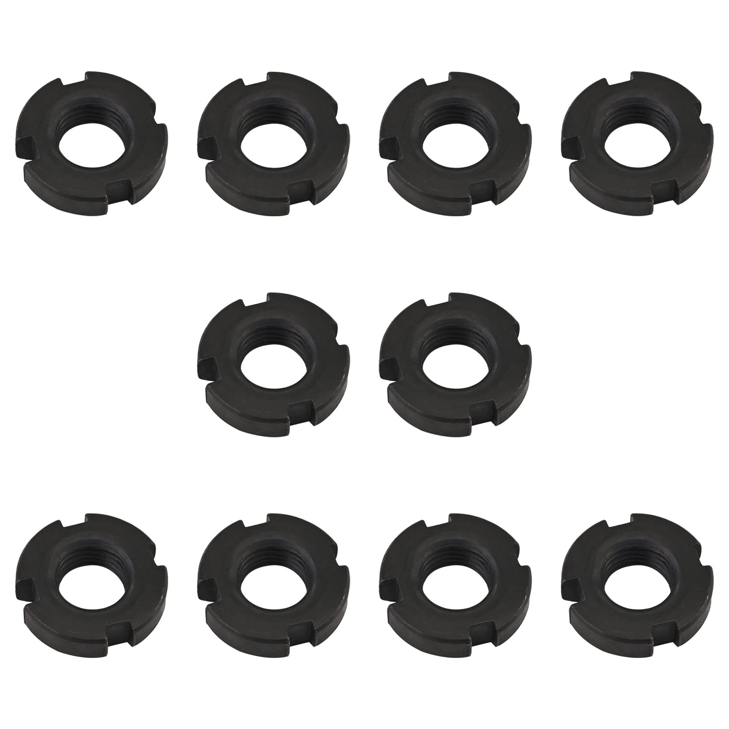 Snapklik.com : M12 X 1.25mm Retaining Four-Slot Slotted Round Nuts For ...