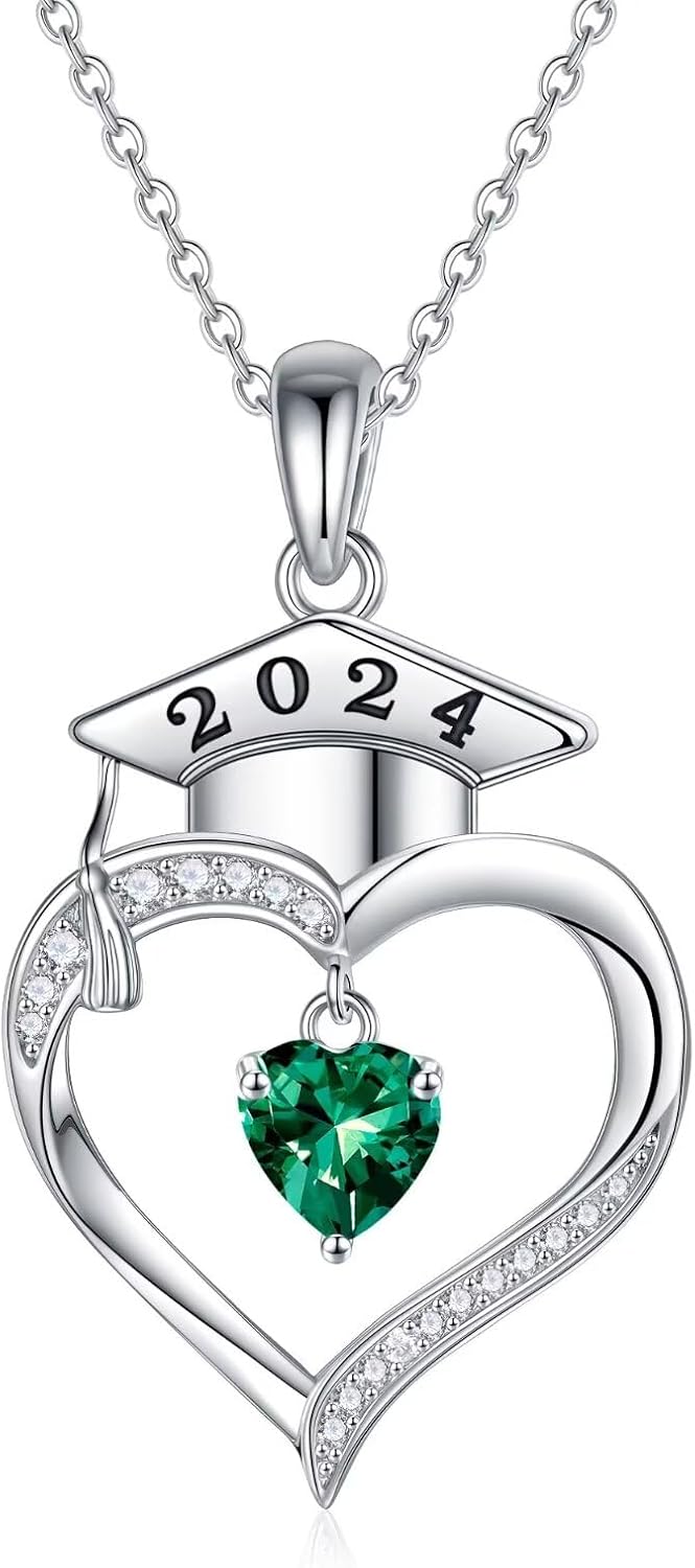 Iefil 2024 Graduation Gifts - 925 Sterling Silver Birthstone Necklace ...