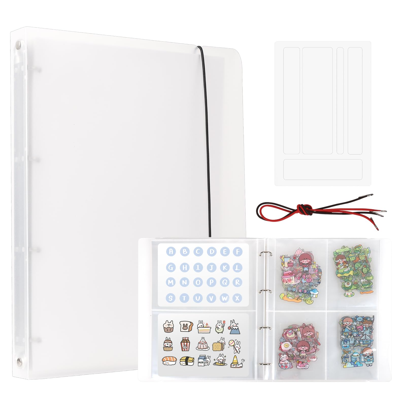 Amazon.com: Blank Sticker Book Collecting Album A4 Reusable Sticker ...