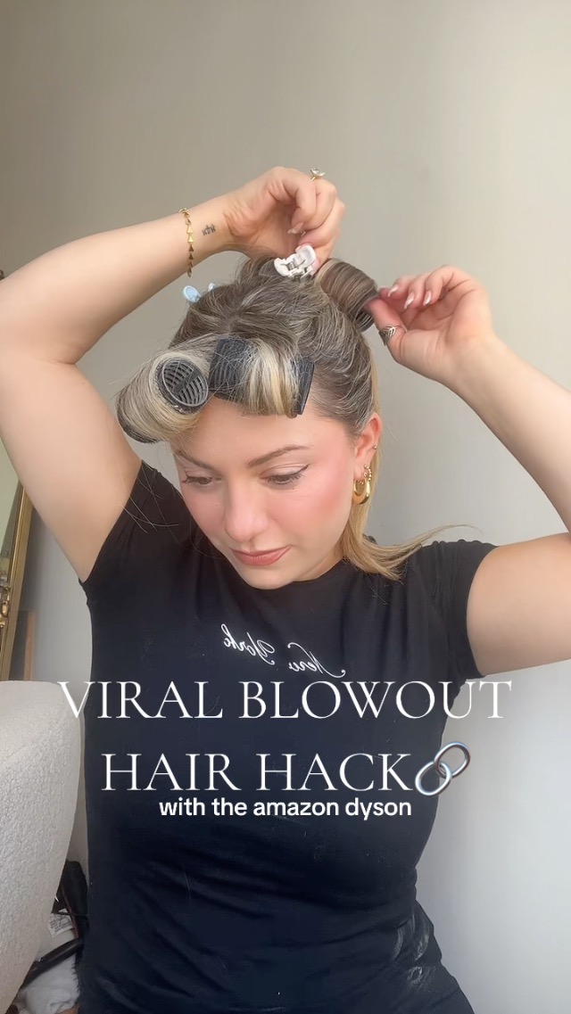 Watch viral blowout hair hack with the amazon Dyson! #amazonbeauty on ...