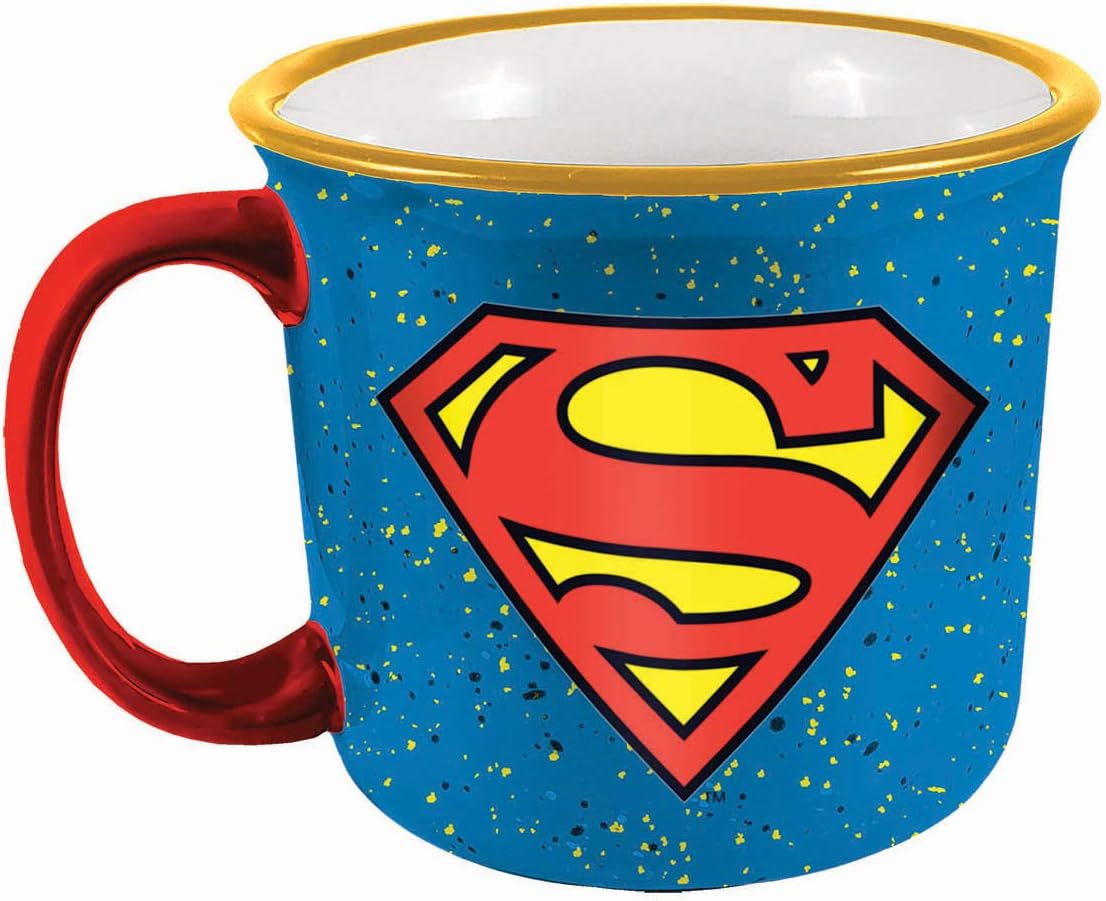 Amazon.com | Superman Classic S Shield Logo Ceramic Coffee Mug, Novelty ...