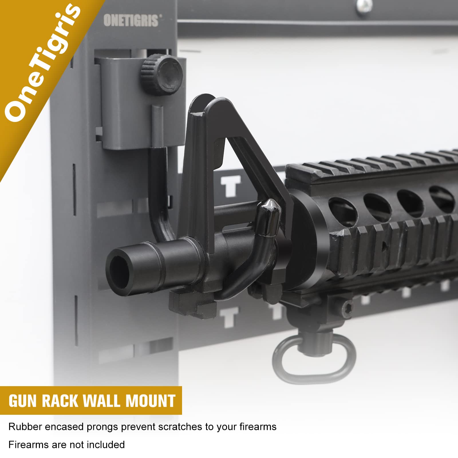 Snapklik.com : OneTigris Gun Rack Wall Mount, 100lbs Gun Rack For Wall ...