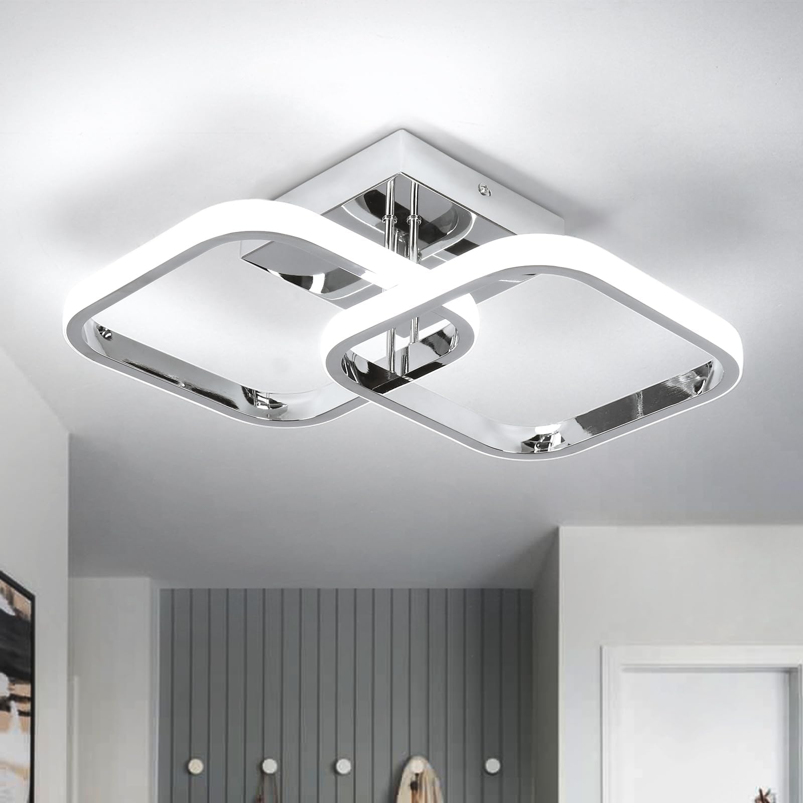 AUA LED Modern Ceiling Light, 39W 6500K Round Ceiling Lights Fixture ...