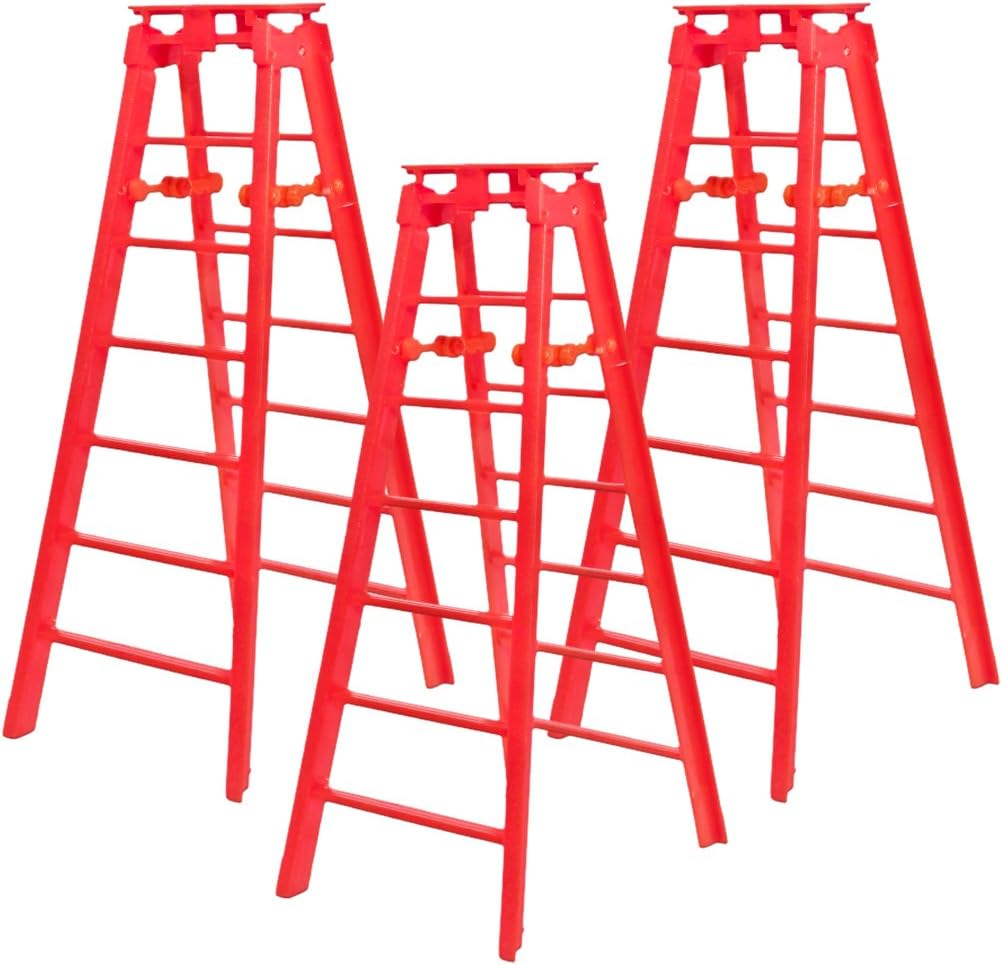 Amazon.com: Set of 3 Red Ladders for Wrestling Action Figures : Sports ...